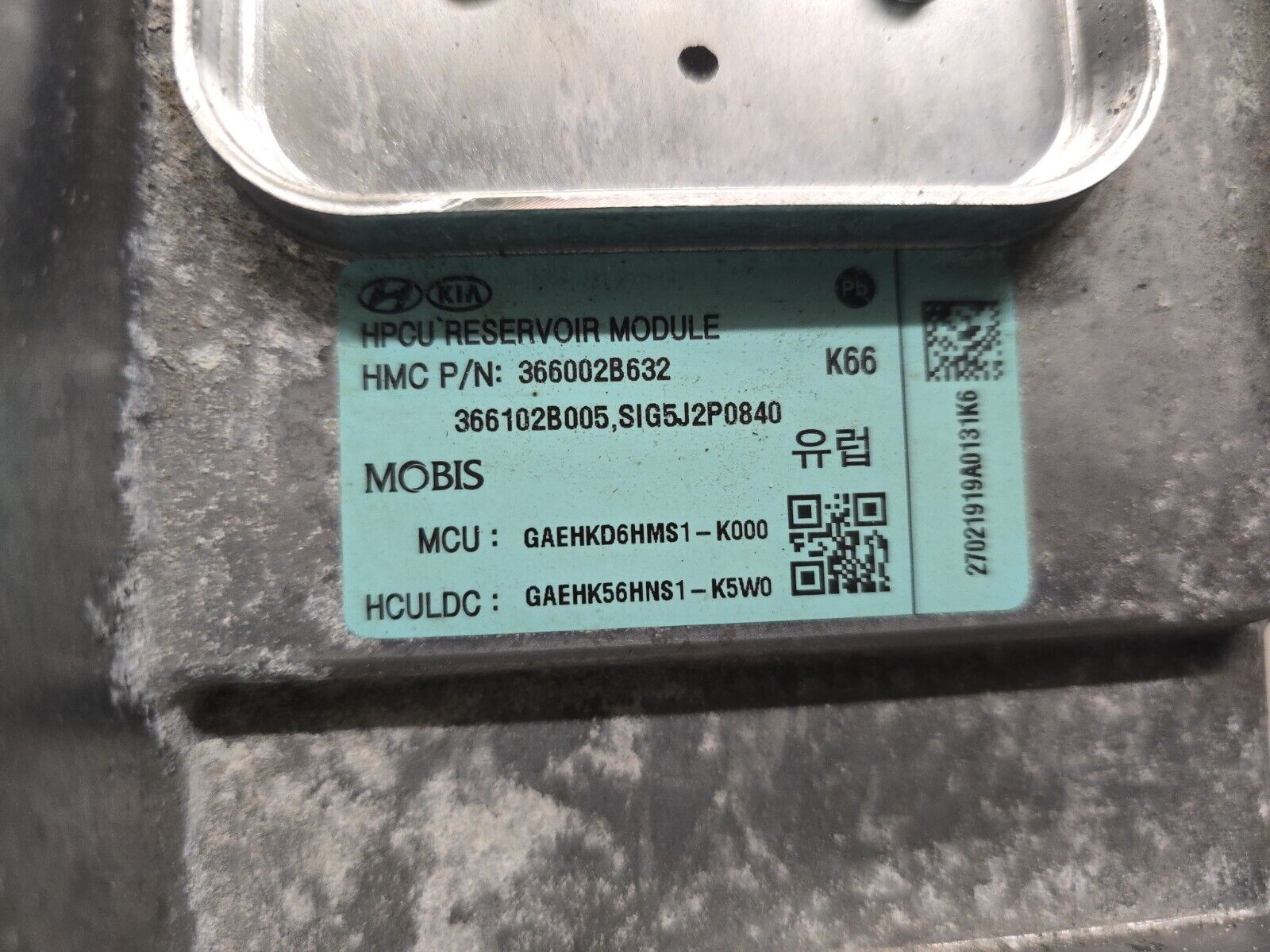 HYUNDAI IONIQ 1.6 HYBRID 2017-2019 INVERTER HPCU RESERVOIR MODULE 3660 ...